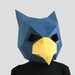 Blue Bird Mask Template - Paper Mask, Papercraft Mask, Masks, 3d Mask ...