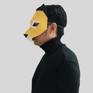 Tiger Half Mask - Free Template PDF Link in Description - Etsy