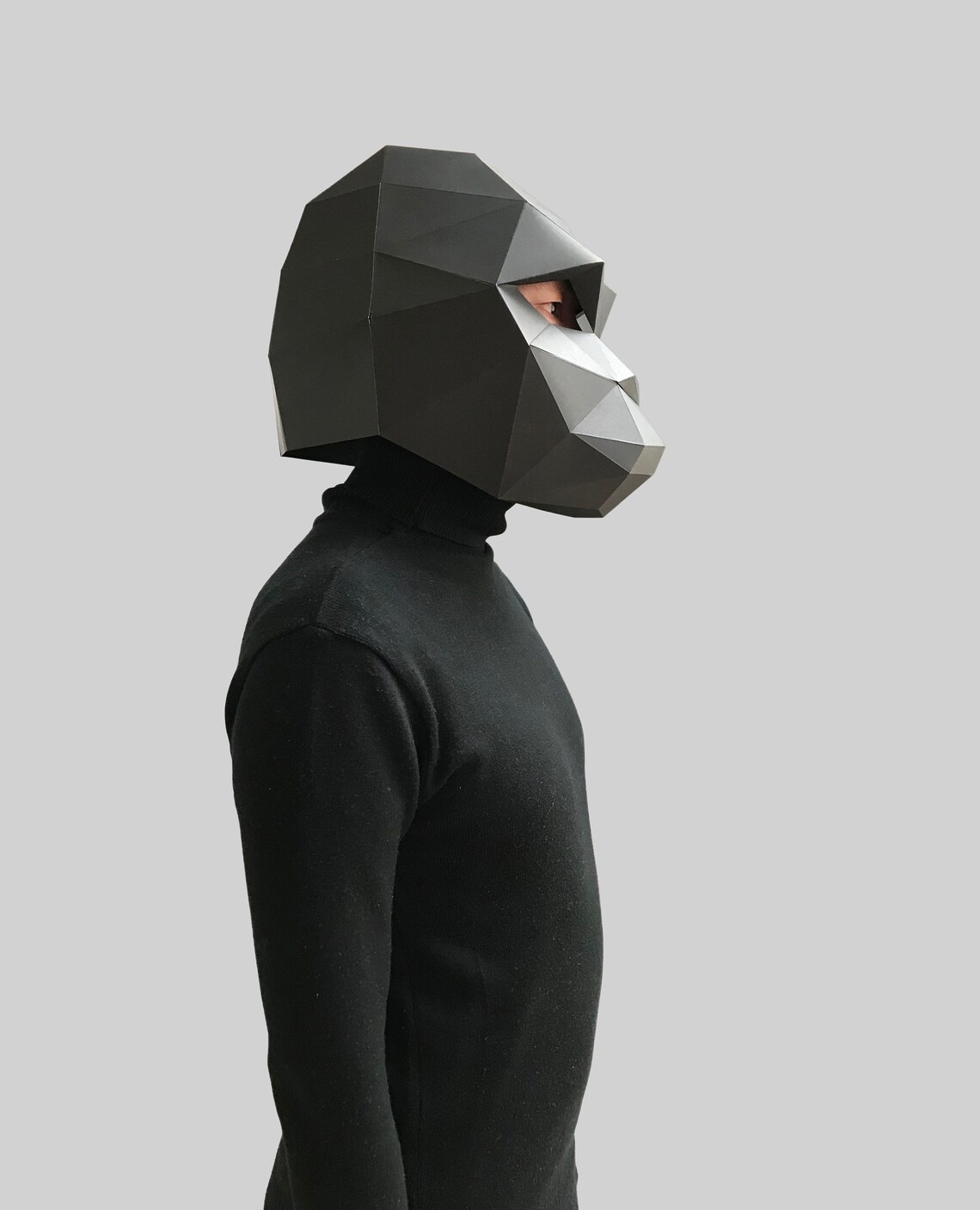 Gorilla Mask Template Paper Mask Papercraft Mask Masks 3d | Etsy