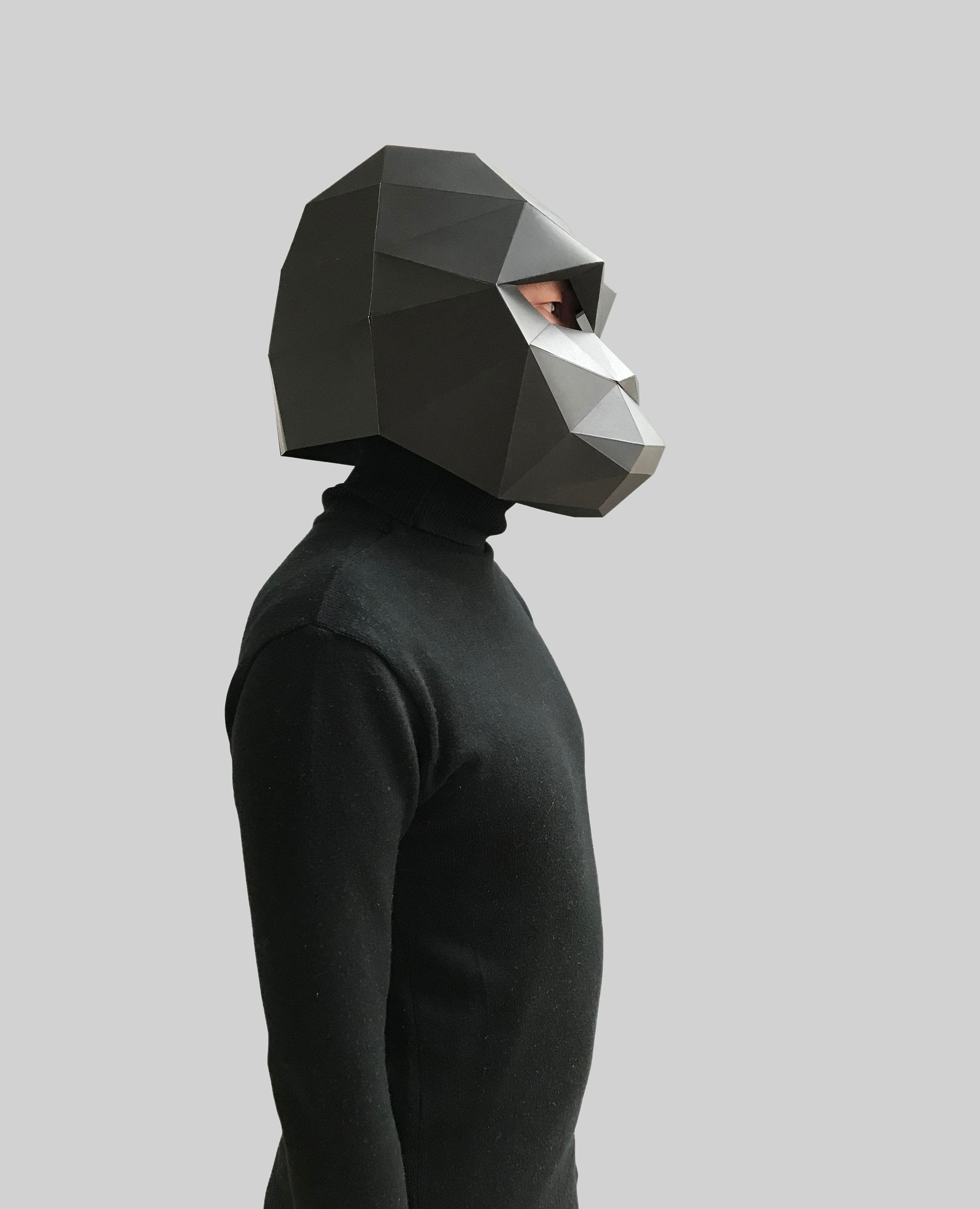 Gorilla Mask Template Paper Mask Papercraft Mask Masks 3d | Etsy