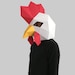 Rooster Mask Template Paper Mask Template Papercraft Mask - Etsy