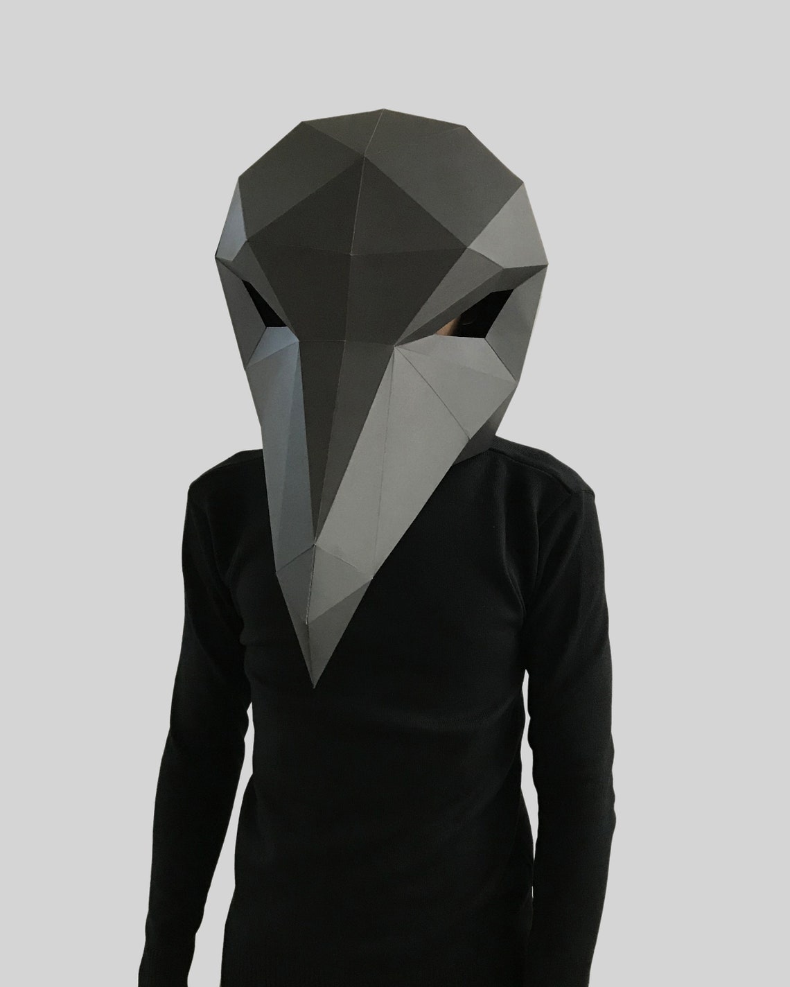 Crow Mask Template Paper Mask Papercraft Mask Masks 3d | Etsy
