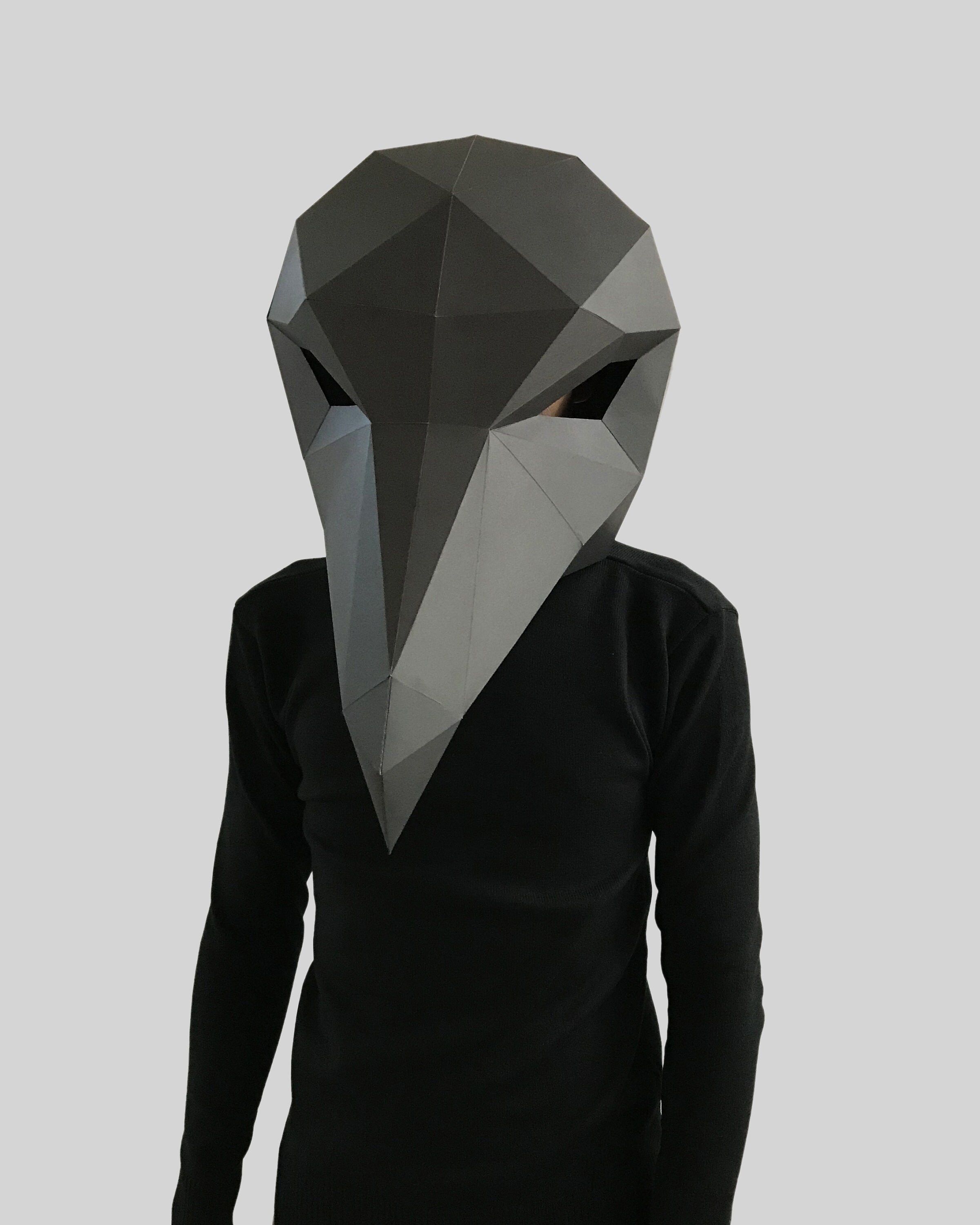 Crow Mask Template Paper Mask Papercraft Mask Masks 3d | Etsy