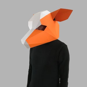 Cow Mask Template - Paper Mask, Papercraft Mask, Masks, 3d Mask, Low ...