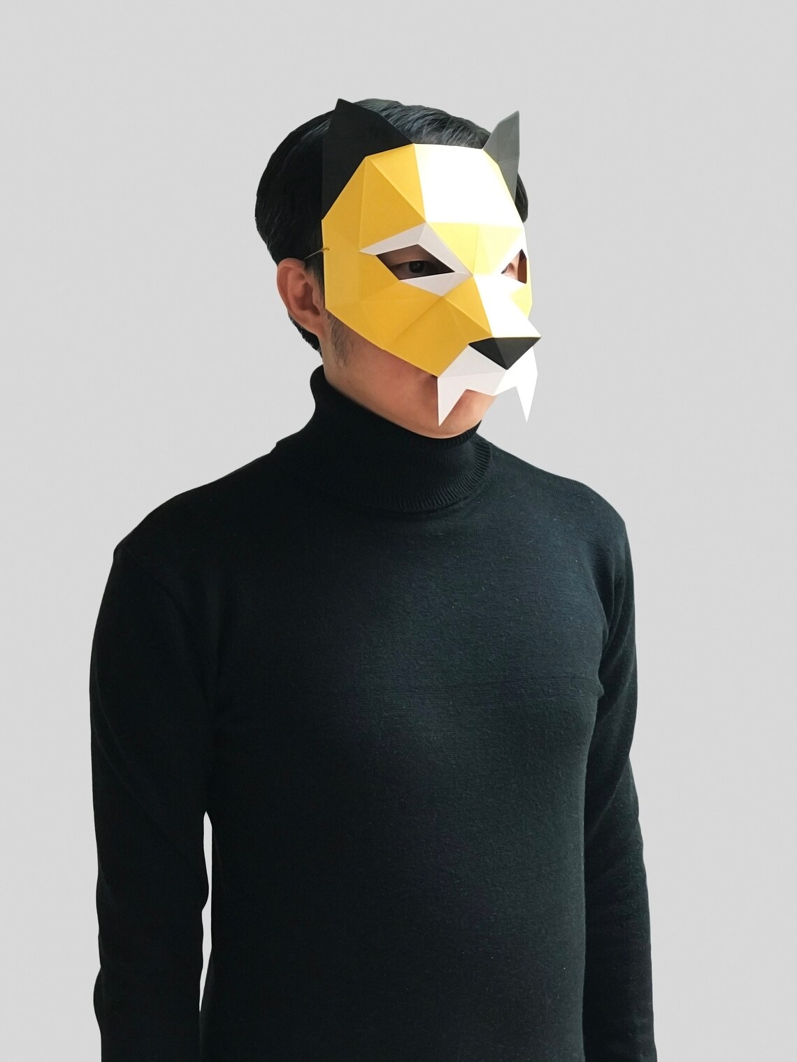 Tiger Half Mask Free Template Link in Description - Etsy UK