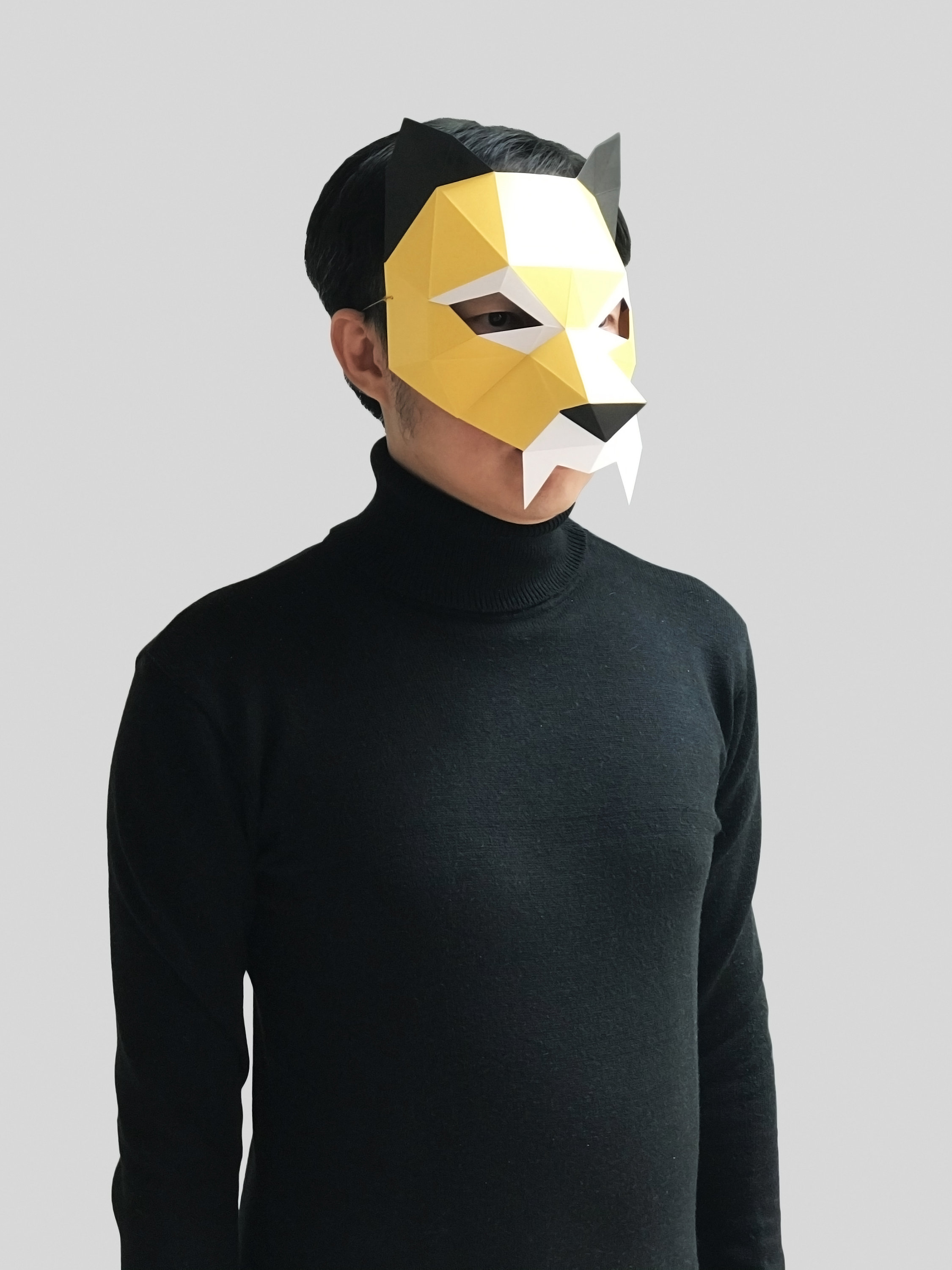 Tiger Half Mask Free Template Link in Description - Etsy UK