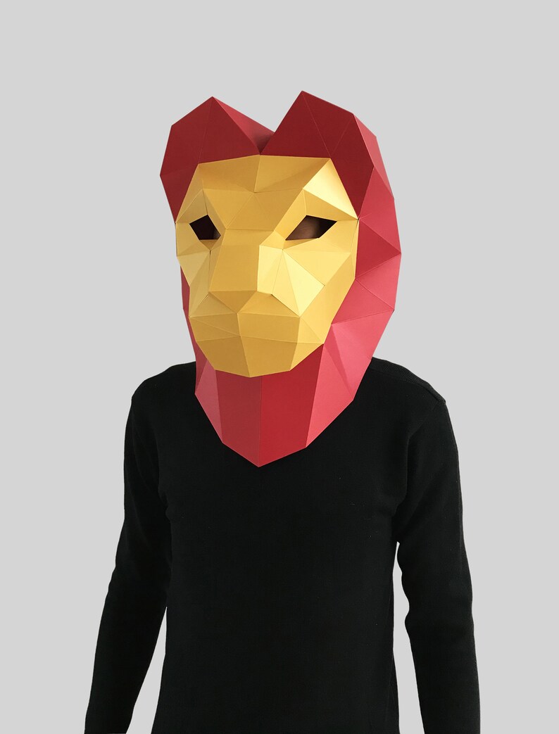 Lion King Mask Template Style 2 Paper Mask Papercraft Mask - Etsy