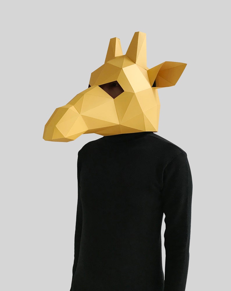 Giraffe Mask Template Paper Mask Papercraft Mask Masks 3d | Etsy