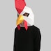 Rooster Mask Template Paper Mask Template Papercraft Mask - Etsy