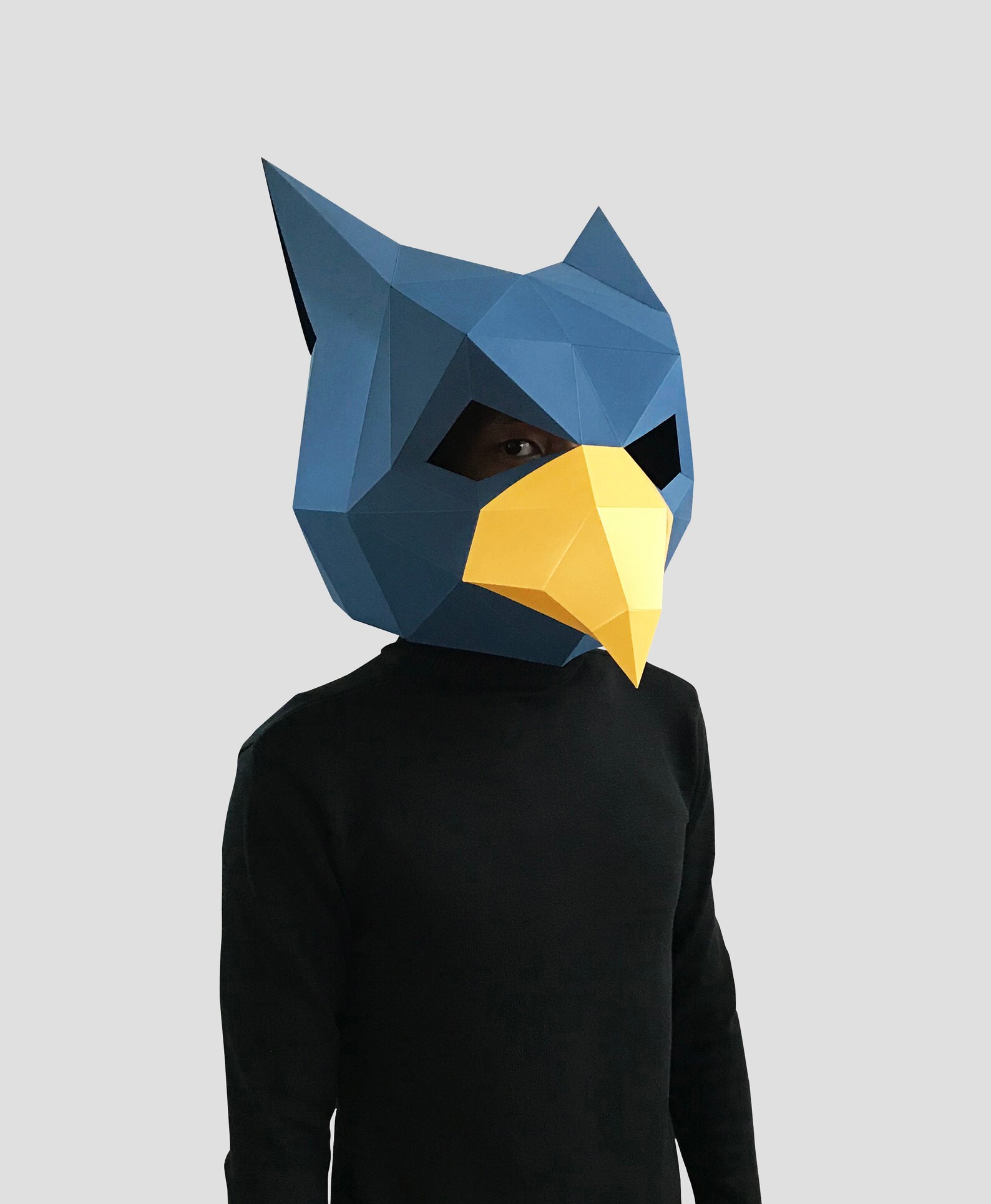 Blue Bird Mask Template Paper Mask Papercraft Mask Masks | Etsy