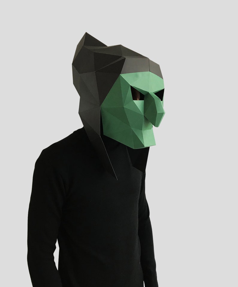 Evil witch mask template paper mask papercraft mask masks | Etsy