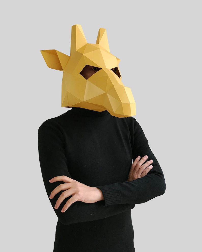 Giraffe Mask Template Paper Mask Papercraft Mask Masks 3d | Etsy