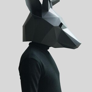 Deer Mask Template - Paper Mask, Papercraft Mask, Masks, 3d Mask, Low ...