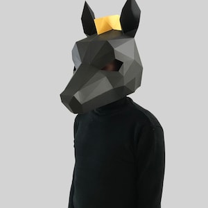 Horse Mask Template - Paper Mask, Papercraft Mask, Masks, 3d Mask, Low ...
