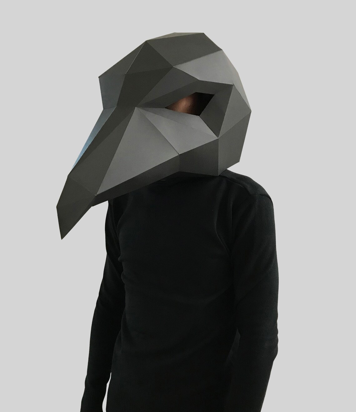 Crow Mask Template Paper Mask Papercraft Mask Masks 3d | Etsy