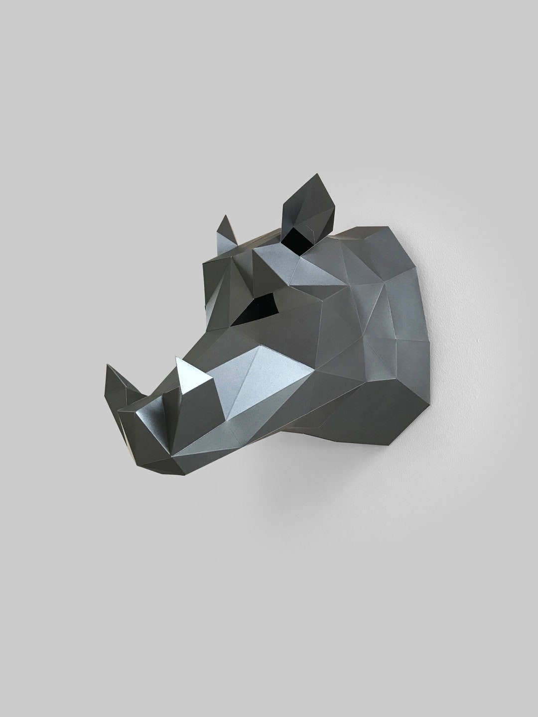 Warthog Paper Trophy Template - Papercraft, Low Poly Paper, Paper ...