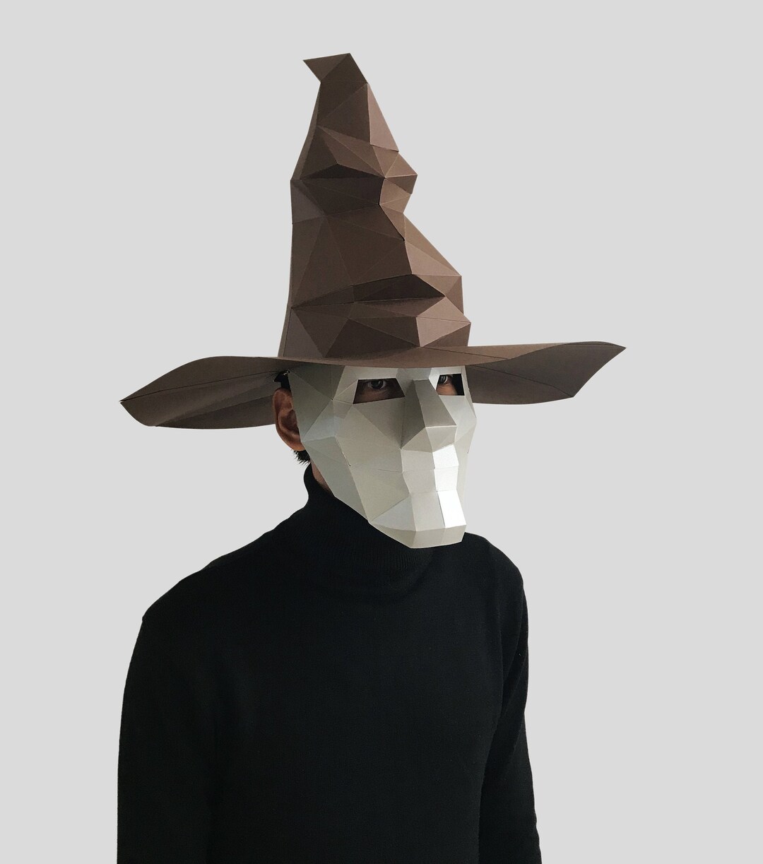 Sorting Hat Mask Digital PDF - Low Poly Papercraft Mask Template - Etsy