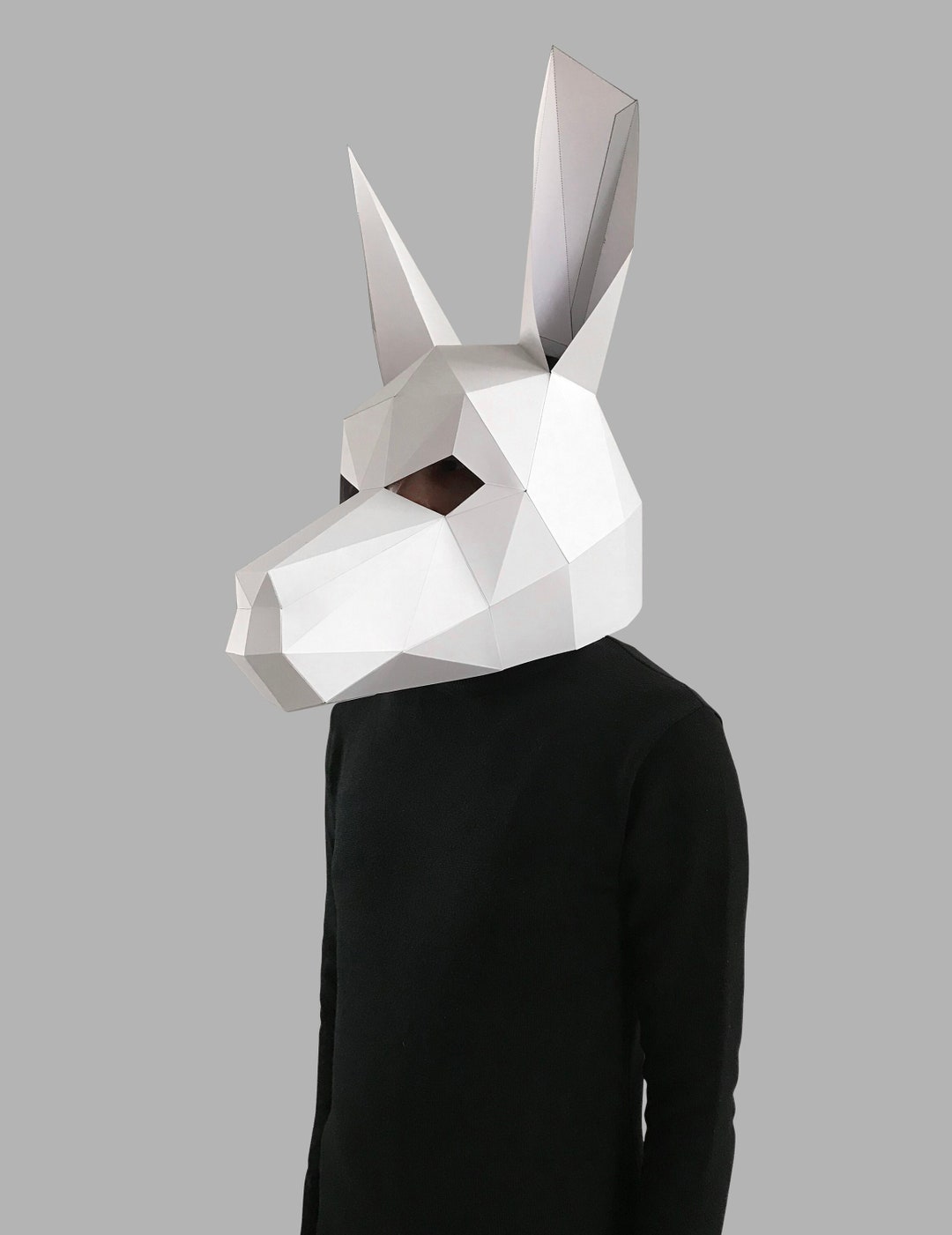 Lama Mask Template PDF - Paper Mask, Papercraft Mask, 3d Mask, Low Poly ...