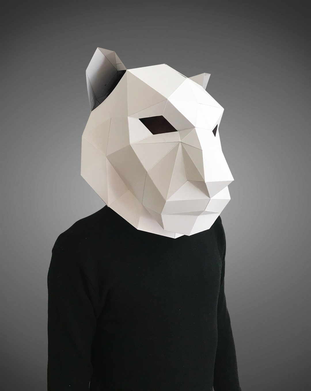 White Tiger Mask Template - Paper Mask, Papercraft Mask, Masks, 3d Mask ...