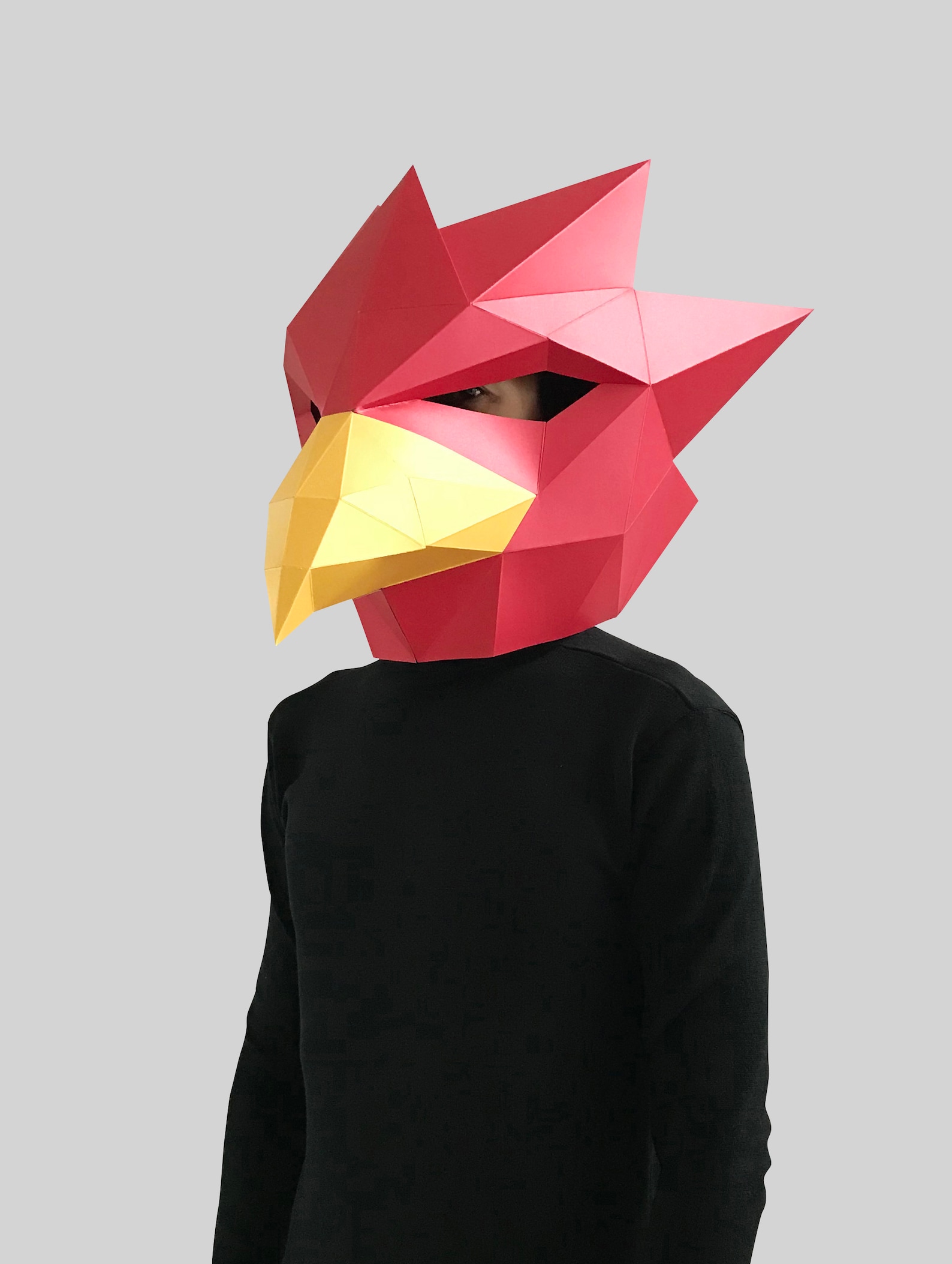 Red Bird Mask Template Paper Mask Papercraft Mask Masks - Etsy