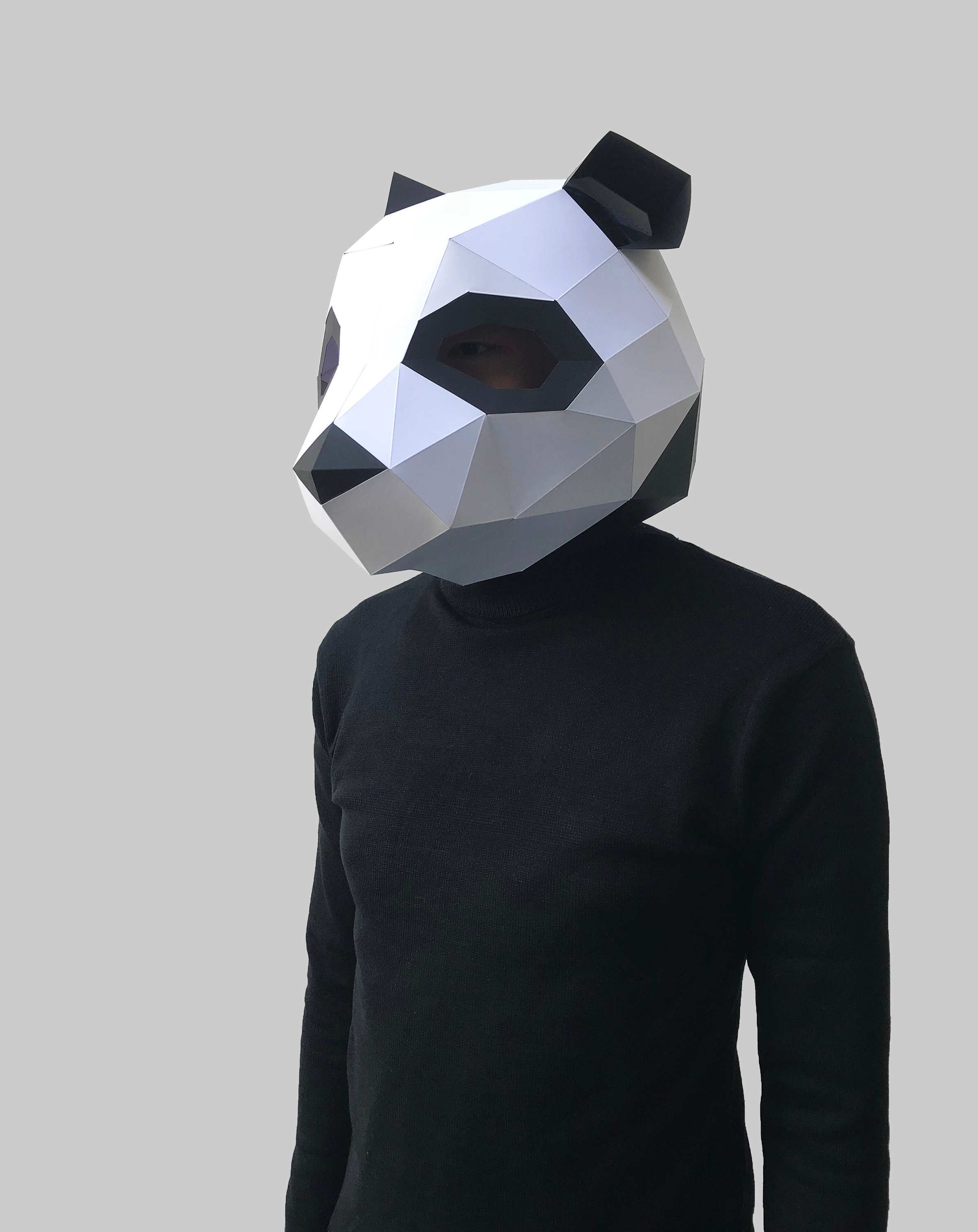 Panda Bear Mask Template Paper Mask Papercraft Mask Masks - Etsy UK