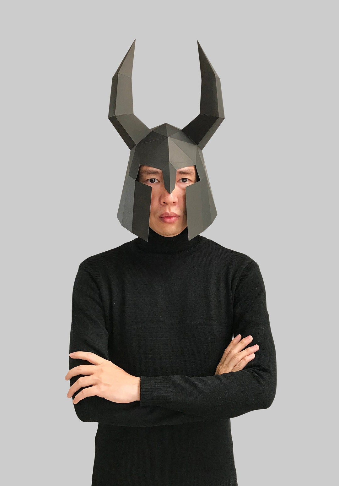 Helmet 1 - Paper Mask Template, Papercraft Helmet, 3d Helmet, Low Poly ...