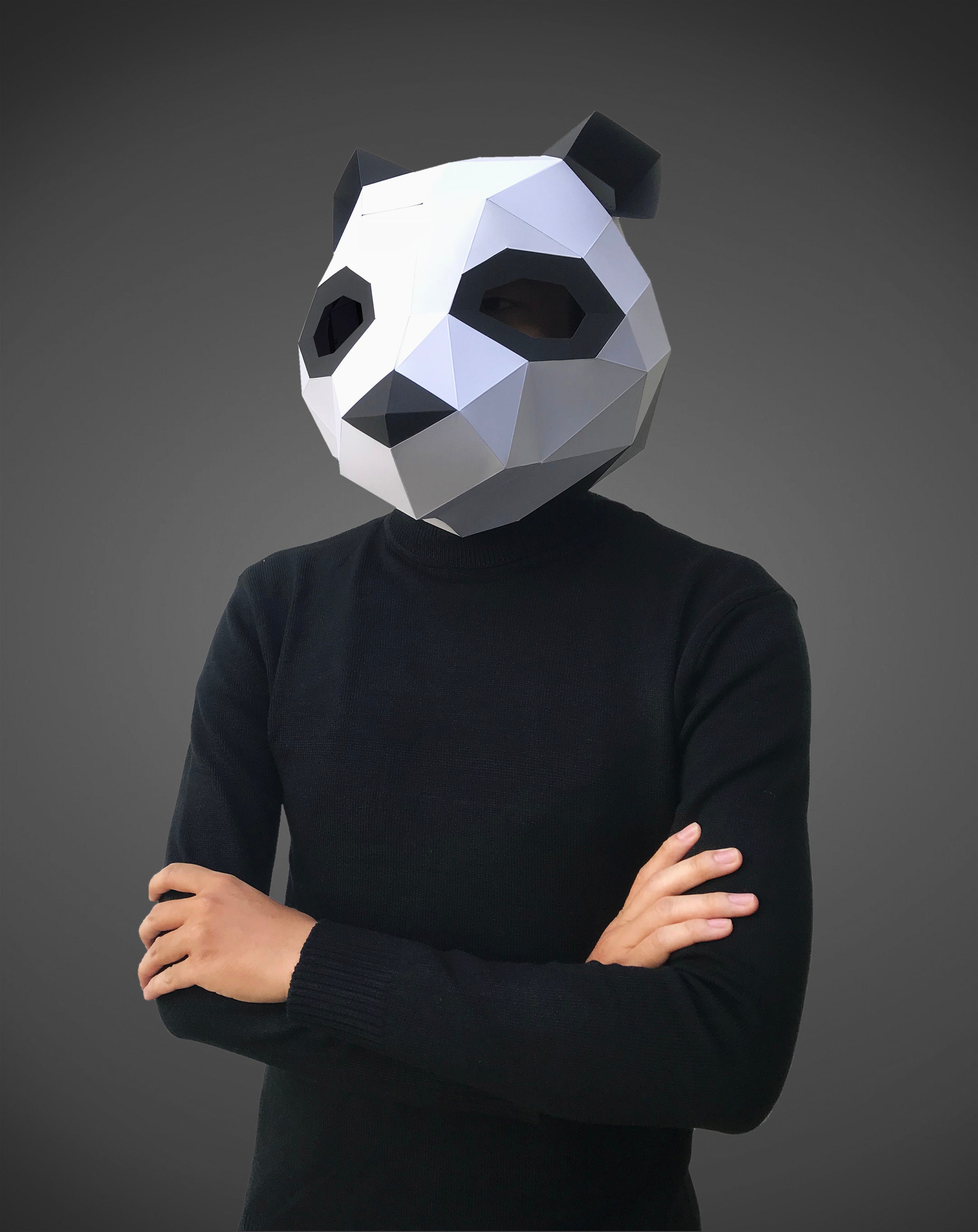 Panda Bear Mask Template Paper Mask Papercraft Mask Masks - Etsy UK