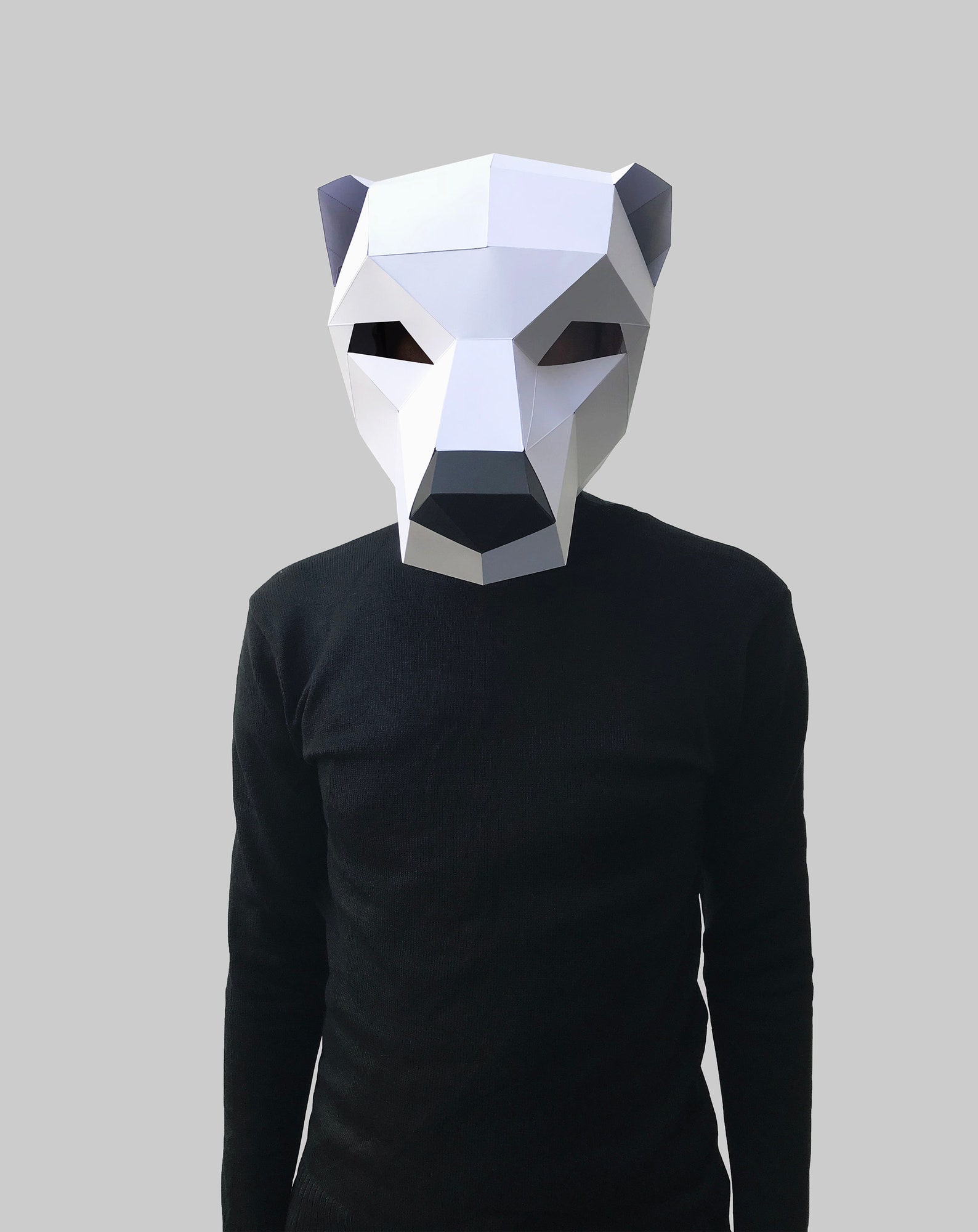 Polar Bear Mask Template Paper Mask Papercraft Mask Masks | Etsy