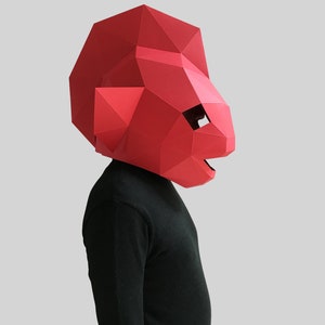 Fish Mask Template - Paper Mask, Papercraft Mask, Masks, 3d Mask, Low ...