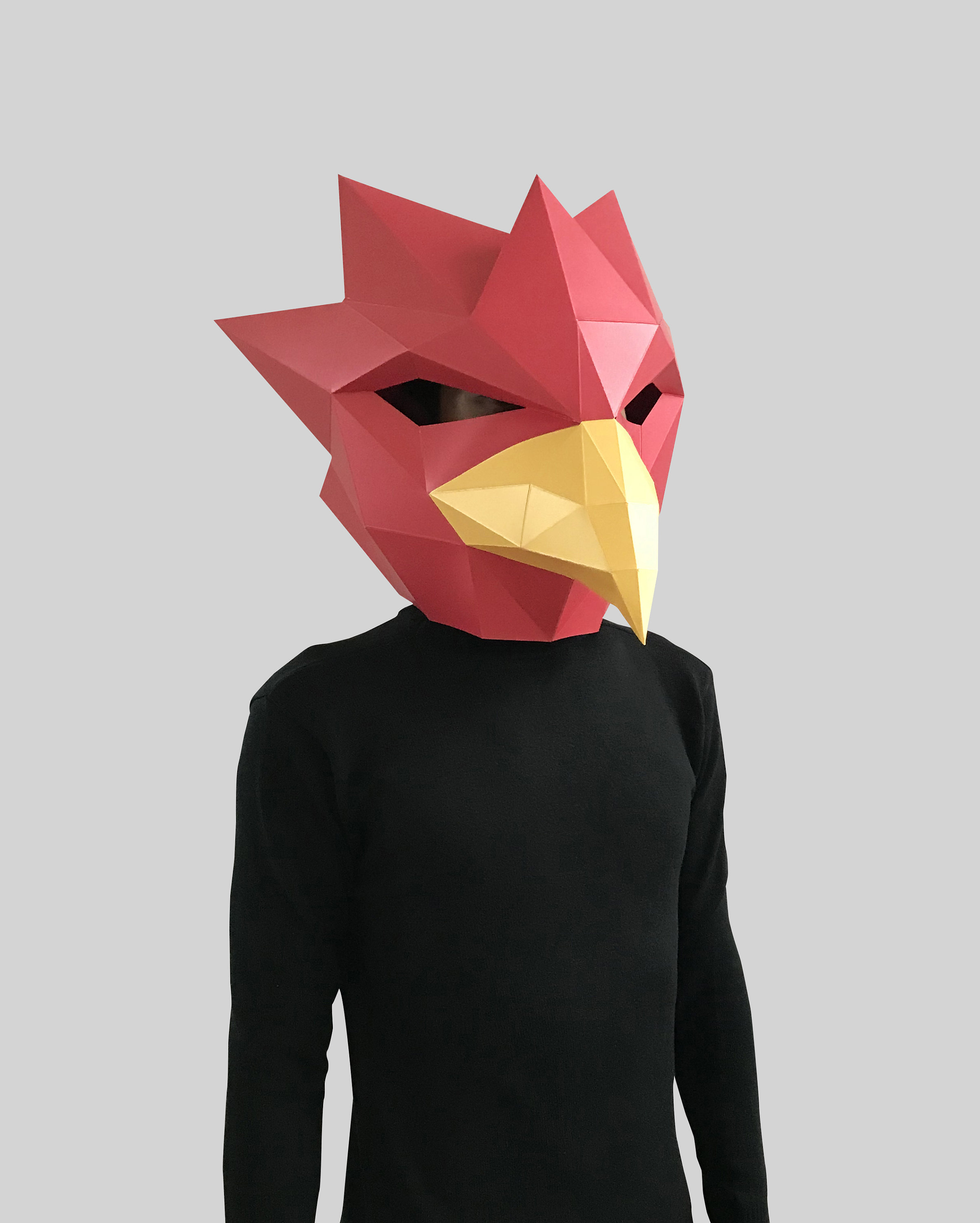 Red Bird Mask Template Paper Mask Papercraft Mask Masks - Etsy