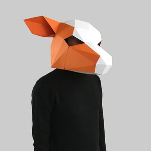 Cow Mask Template - Paper Mask, Papercraft Mask, Masks, 3d Mask, Low ...