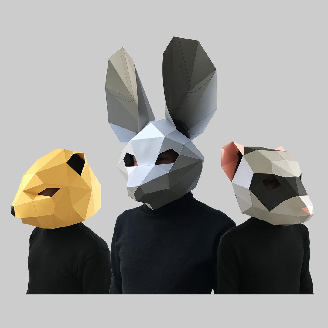 COMBO #26 Paper Mask Template - Paper Mask, Papercraft Mask, Masks, 3d ...