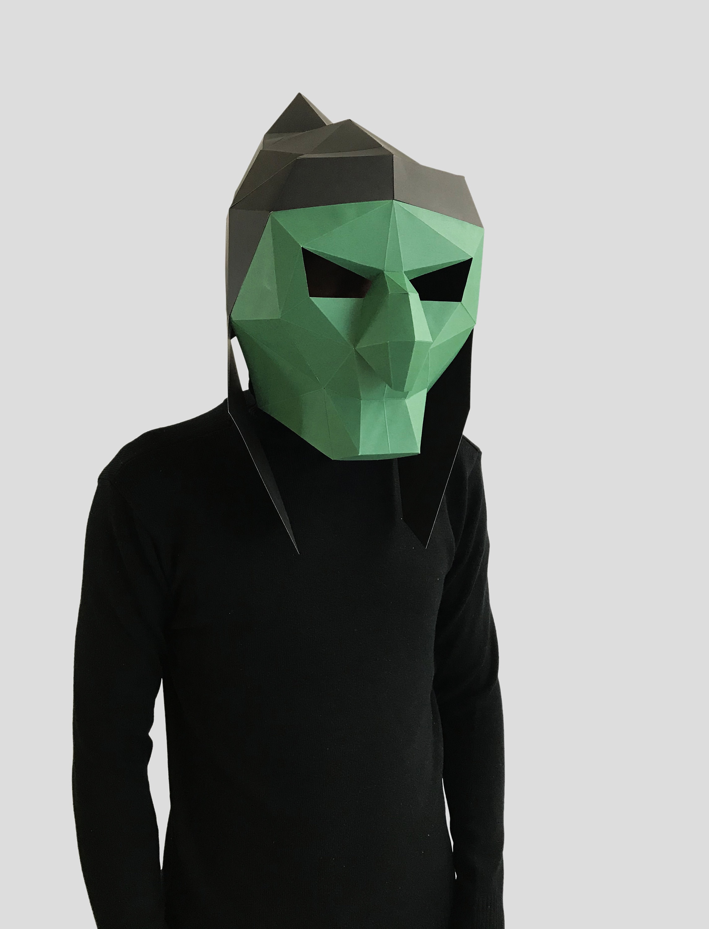 Evil witch mask template paper mask papercraft mask masks | Etsy