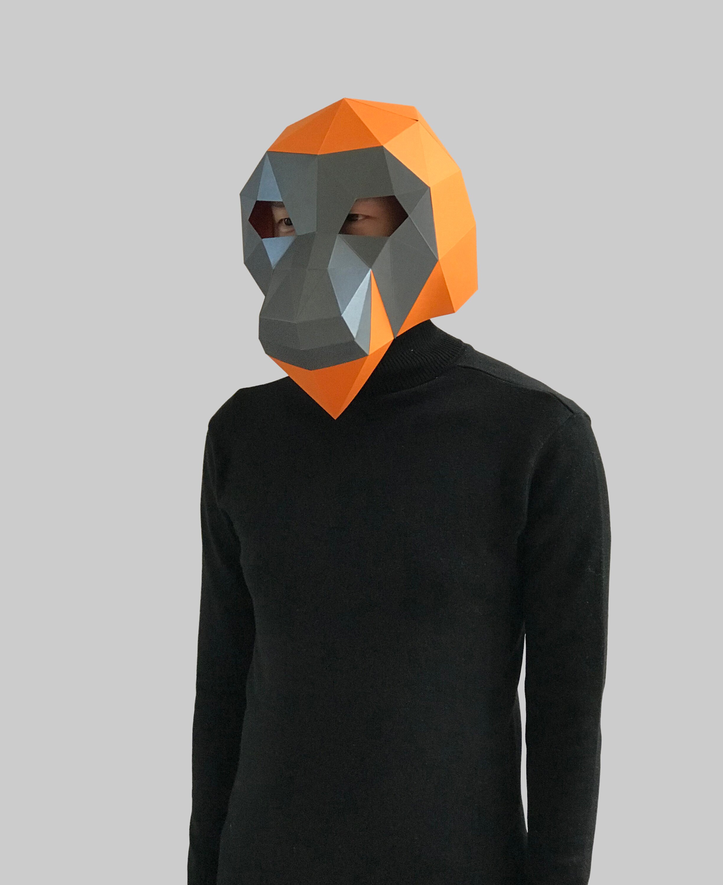 Orangutan Ape Mask Template Paper Mask Papercraft Mask | Etsy