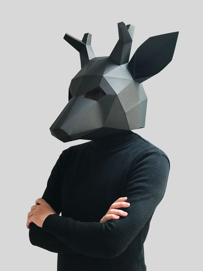 Deer Mask Template Paper Mask Papercraft Mask Masks 3d - Etsy