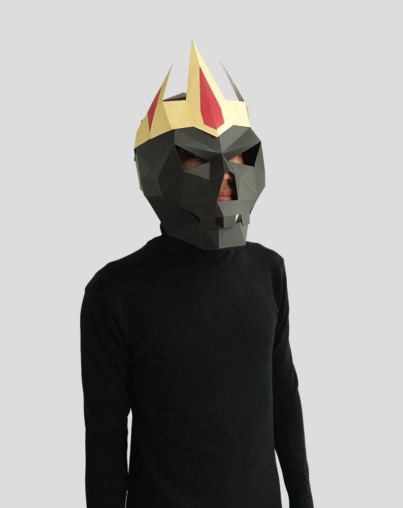 Skull King Mask Template Paper Mask Papercraft Mask Masks - Etsy