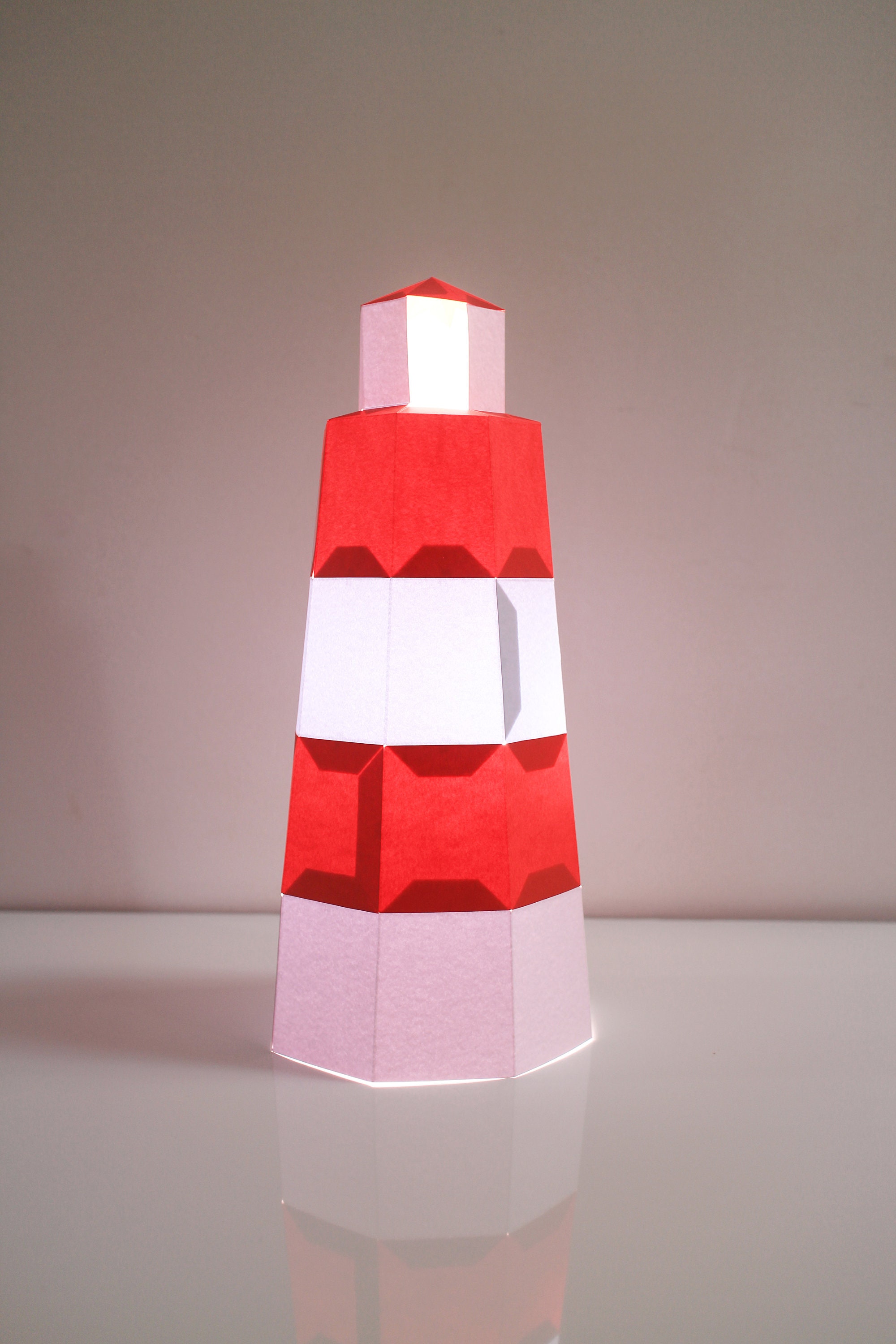 Lighthouse Paper Lampshade Template Paper Lantern Template | Etsy