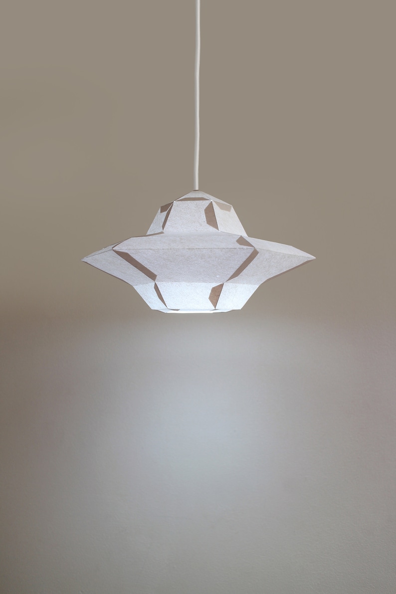 UFO Paper Lampshade Template Origami Papercraft Template | Etsy