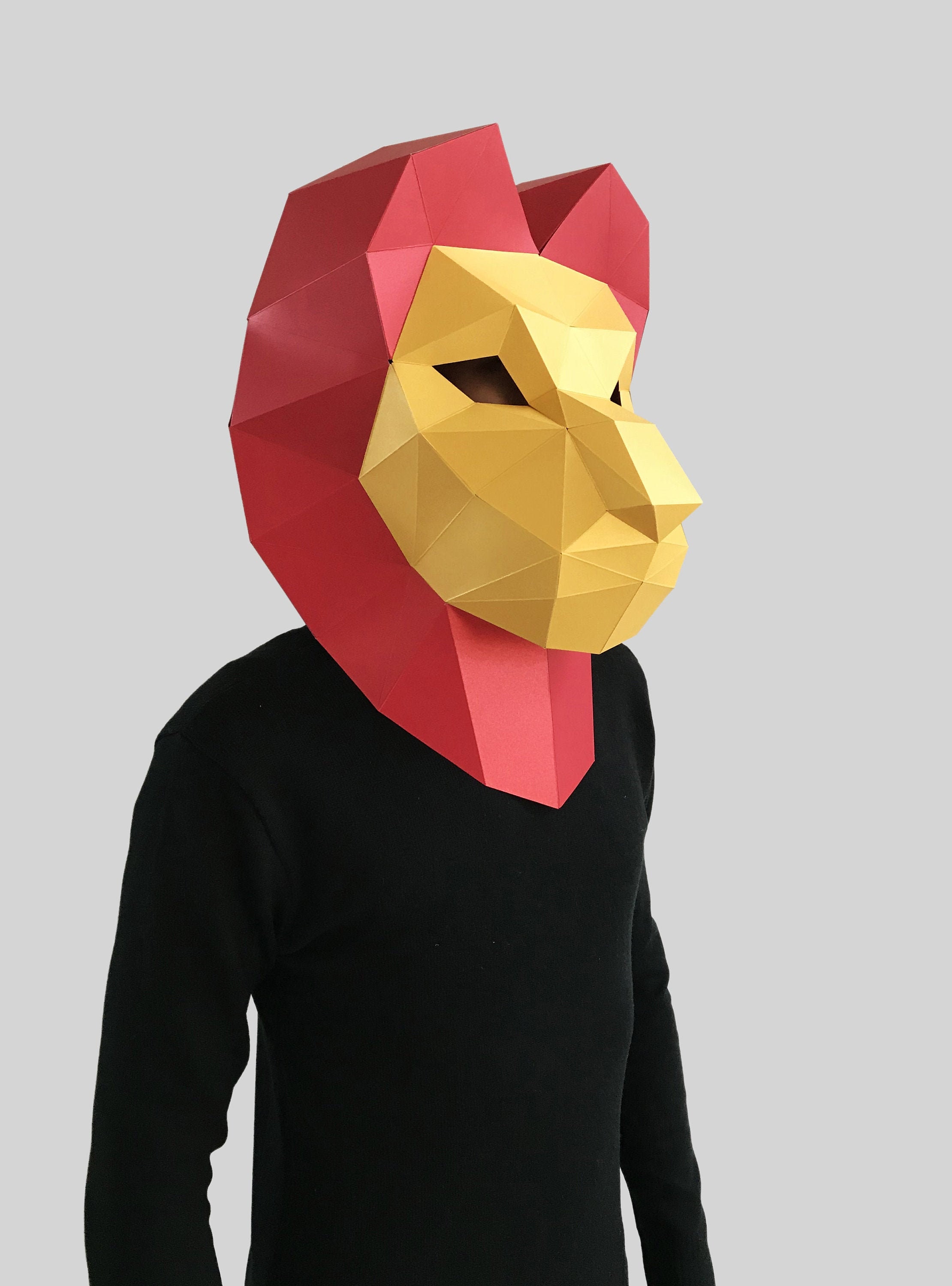 Lion King Mask Template Style 2 Paper Mask Papercraft Mask | Etsy