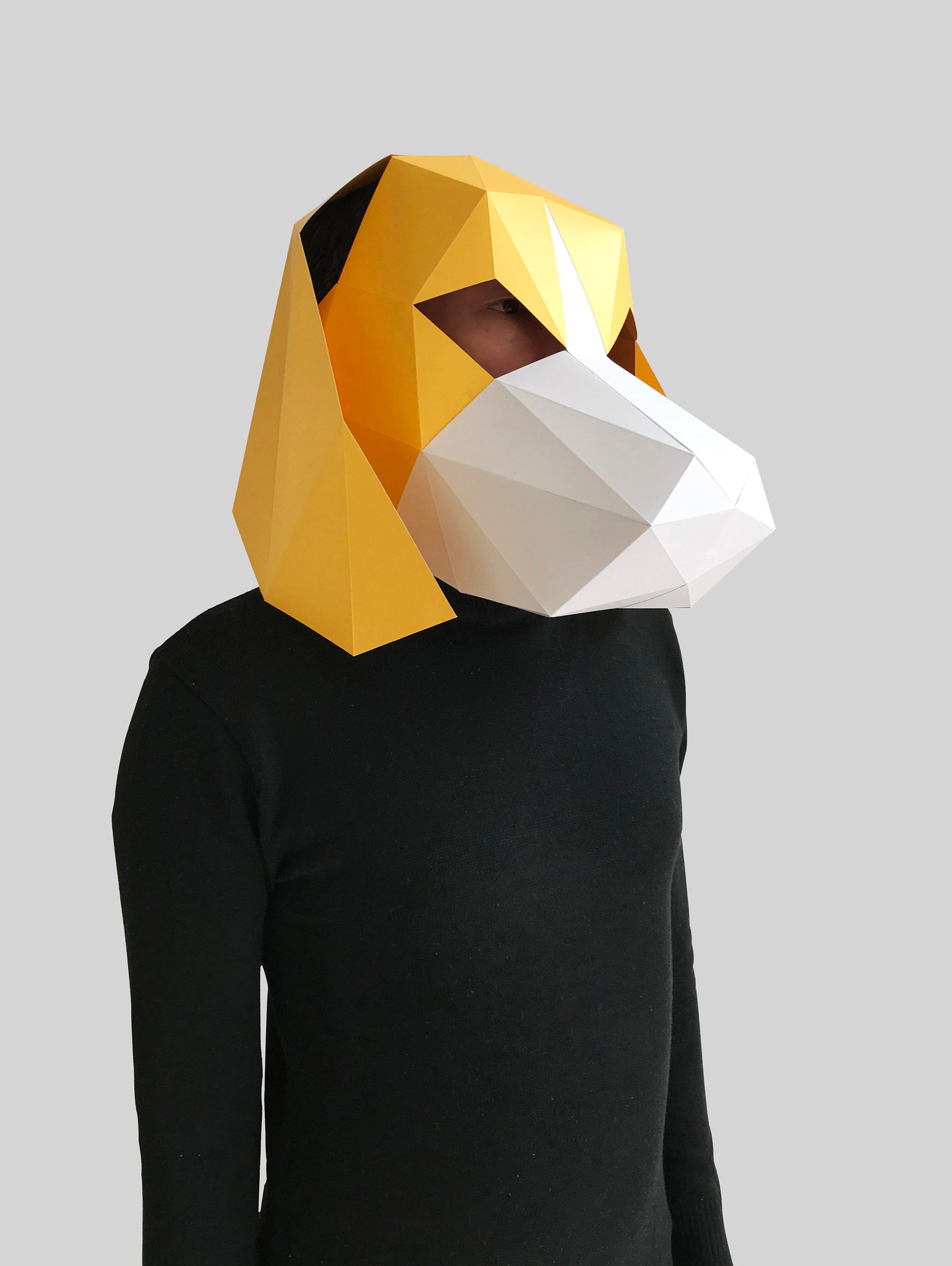 Beagle Dog Mask Template Paper Mask Papercraft Mask Masks | Etsy