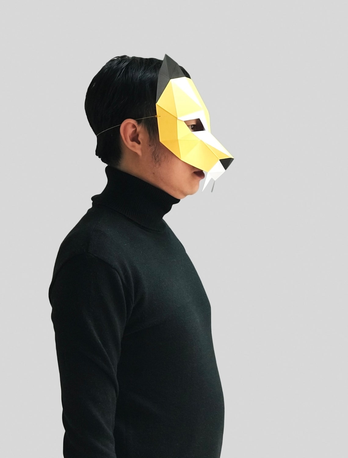 Tiger Half Mask Free Template Link in Description - Etsy UK