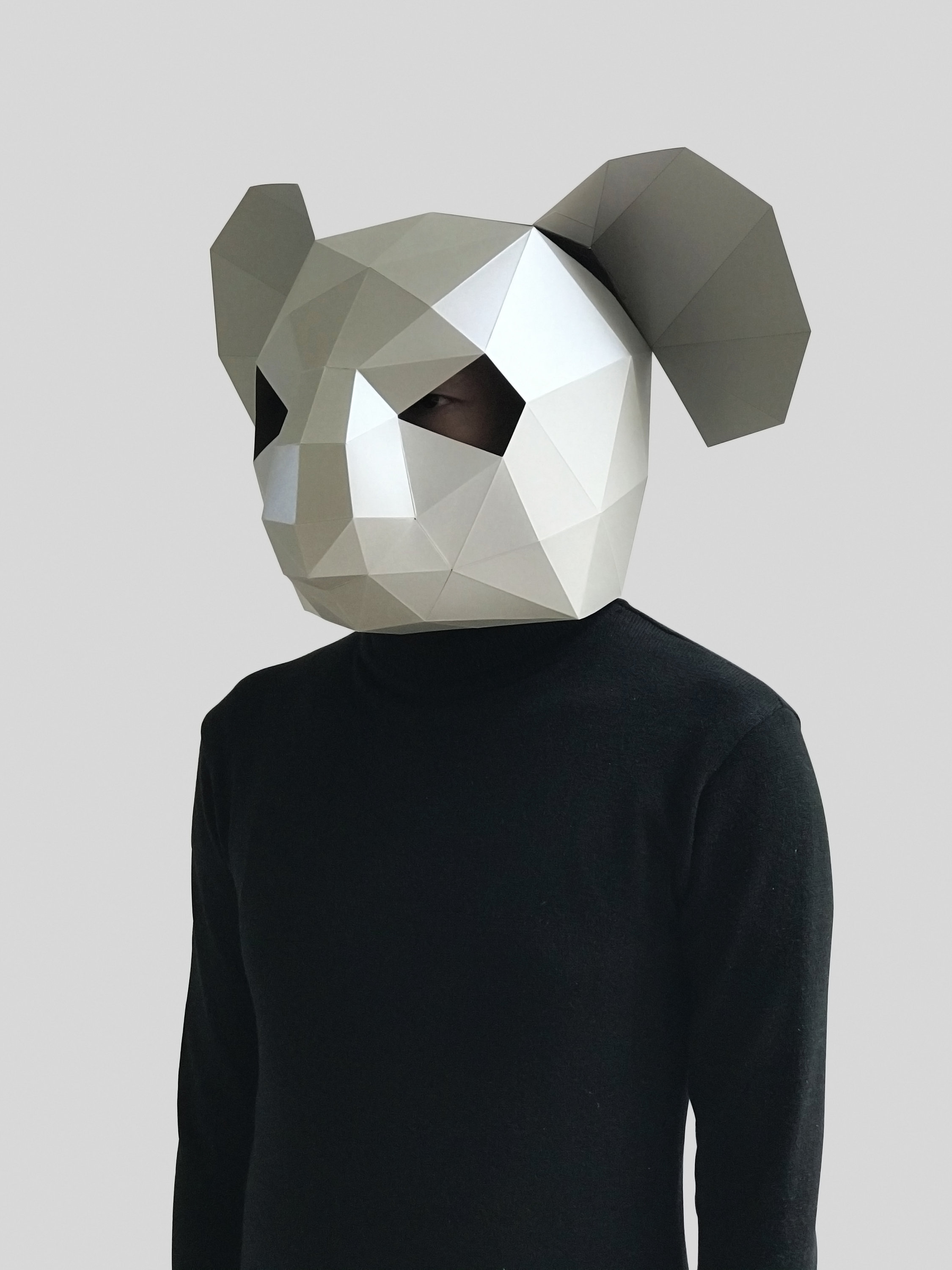 Koala mask template paper mask papercraft mask masks 3d | Etsy