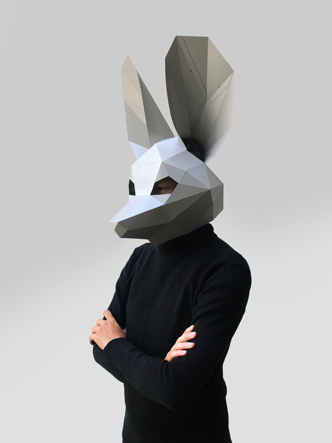 Mouse Mask Digital PDF - Low Poly Papercraft Animal Mask Template - Etsy