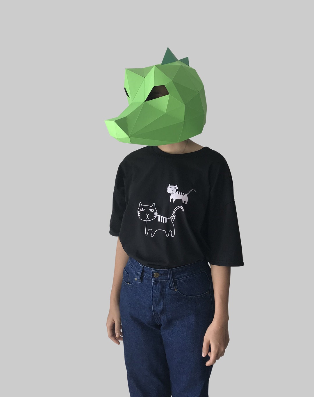 Little Crocodile Mask Template - Paper Mask, Papercraft Mask, Masks, 3d ...