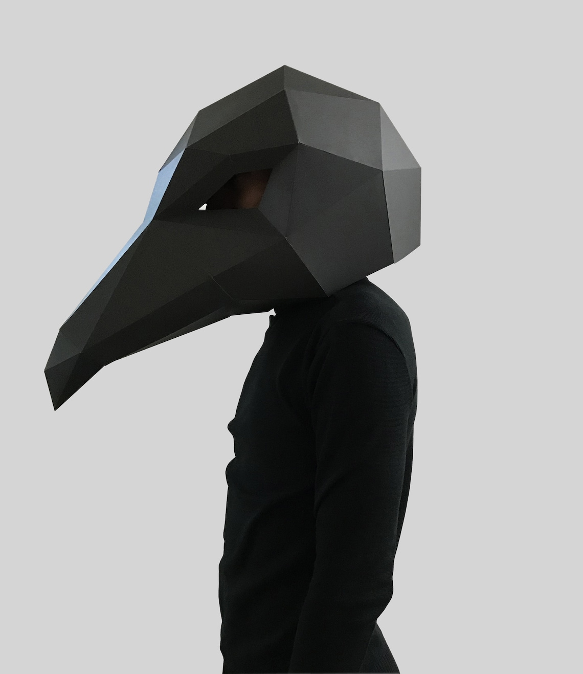 Crow Mask Template Paper Mask Papercraft Mask Masks 3d | Etsy