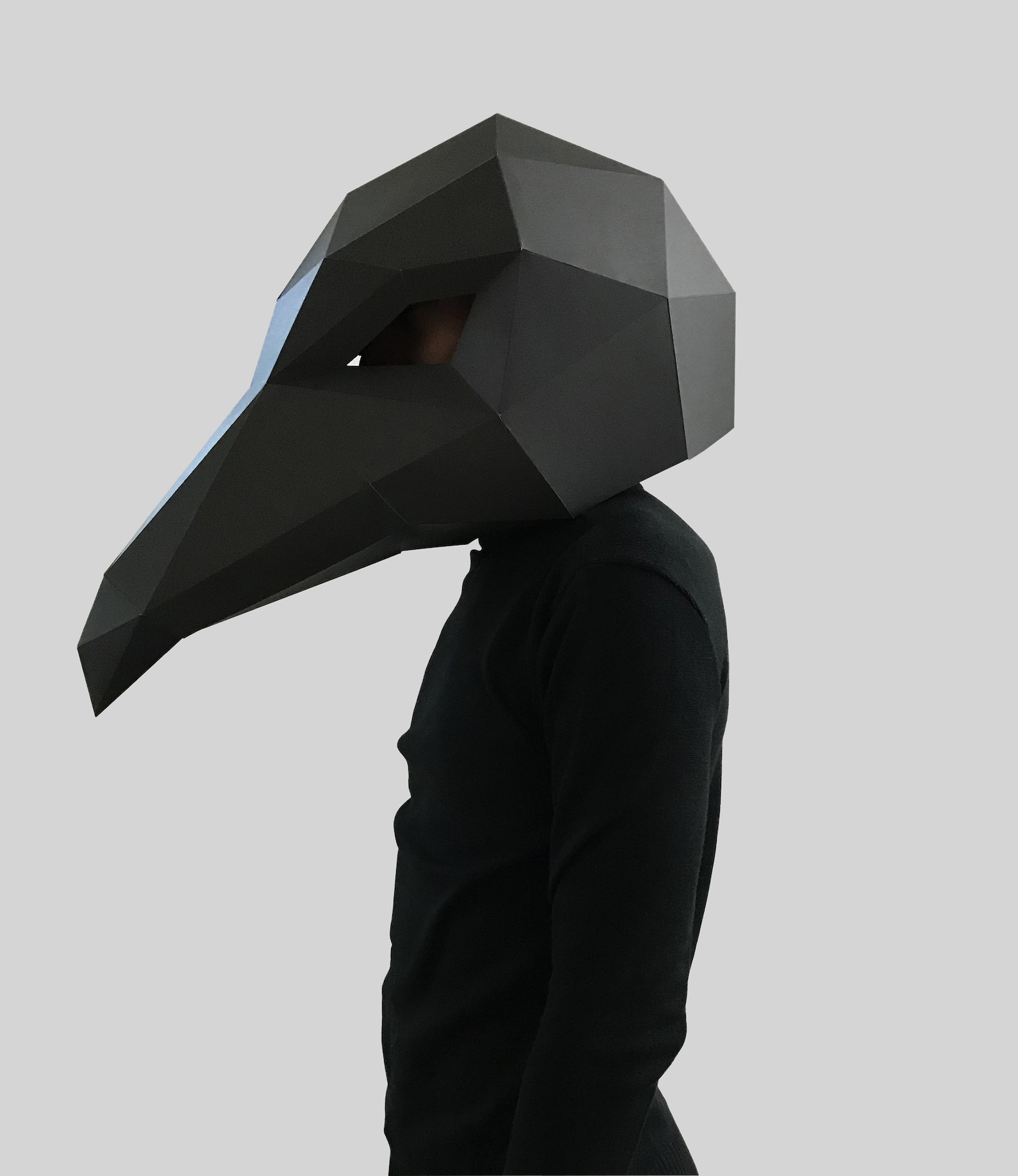 Crow Mask Template Paper Mask Papercraft Mask Masks 3d | Etsy