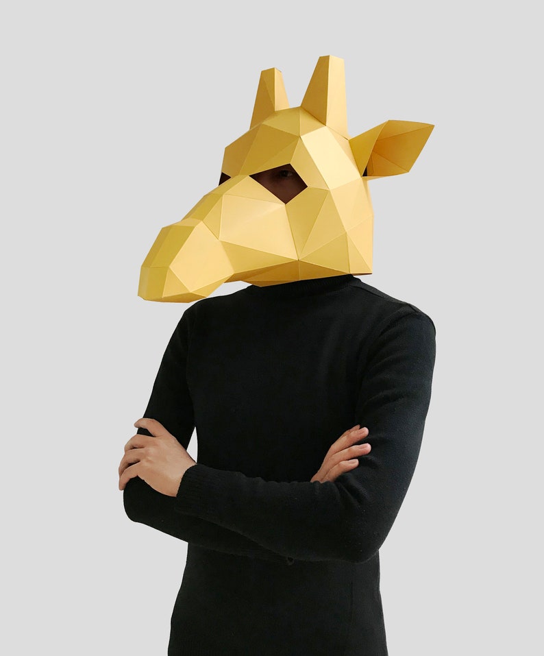 Giraffe Mask Template Paper Mask Papercraft Mask Masks 3d | Etsy