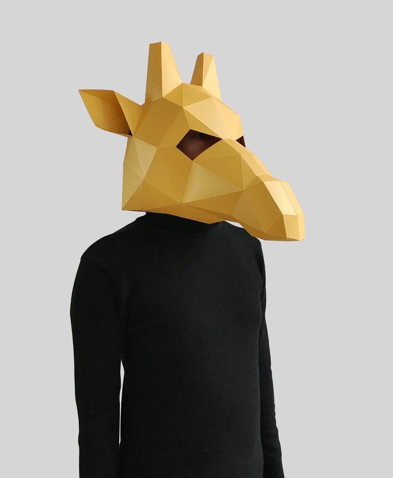 Giraffe Mask Template Paper Mask Papercraft Mask Masks 3d | Etsy
