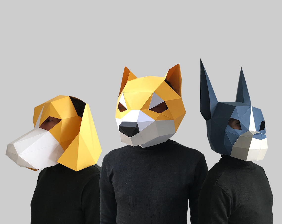 COMBO 16 paper mask template paper mask papercraft mask | Etsy