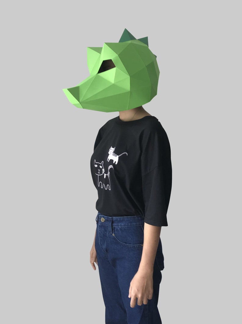 Little Crocodile Mask Template Paper Mask Papercraft Mask - Etsy